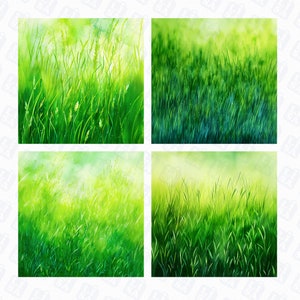 Grass Digital Paper - Digital Background - Grass Background, Green ...