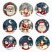 29 Santa Round Ornament Clipart, Round Christmas Clipart, Santa ...