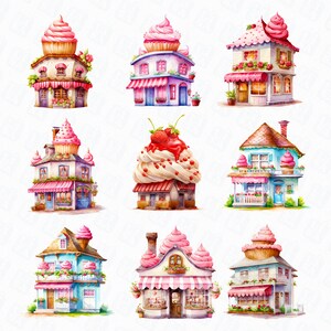 Watercolor Cupcake House Png - Sweet House Png, Cupcake Clip Art ...