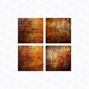 Grunge Texture, Burnt Orange, Gold and Brown Digital Paper - Distressed ...