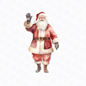 29 Watercolor Santa Claus Png Craft Making Clipart - Christmas Png ...