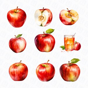 Watercolor Apple Garden Png - Apple Clipart, Apple Invitation, Apple ...