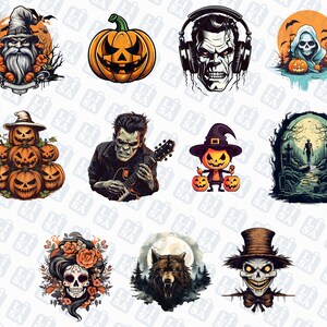 Spooky Halloween PNG Clipart Set - Perfect for Crafting and Digital ...