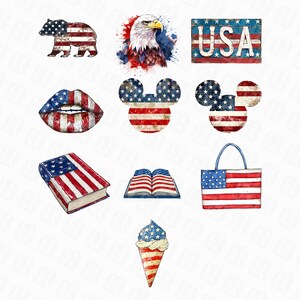 4th of July Independence Day Watercolor Clipart, Fourth of July ...