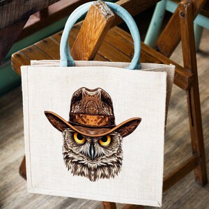 Cowboy Owl PNG Sublimation Design - Western Themed Owl Clipart & Clip ...