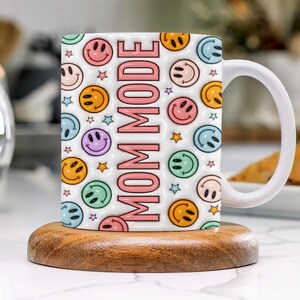 3D Mom Mug Wrap Bundle Custom Photo Inflated Mom Puffy Mug PNG, 3D ...