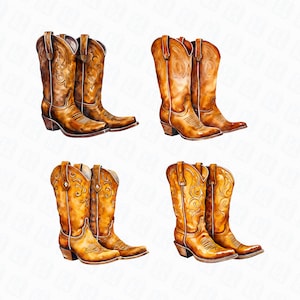 Watercolor Cowboy Boots Png - Cowgirl Clipart, Western Png, Country Png ...