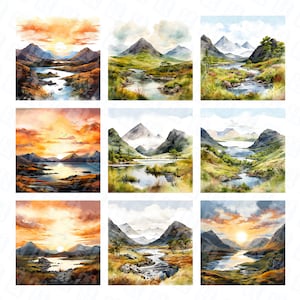 Scottish Highland Digital Paper - Digital Background, Scotland Nature ...