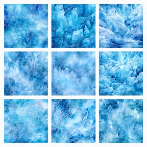 Watercolor Frozen Digital Paper - Digital Background, Winter Digital ...