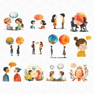 75 Turn and Talk Clipart, Speaker and Listener Clipart, Talking Clipart ...