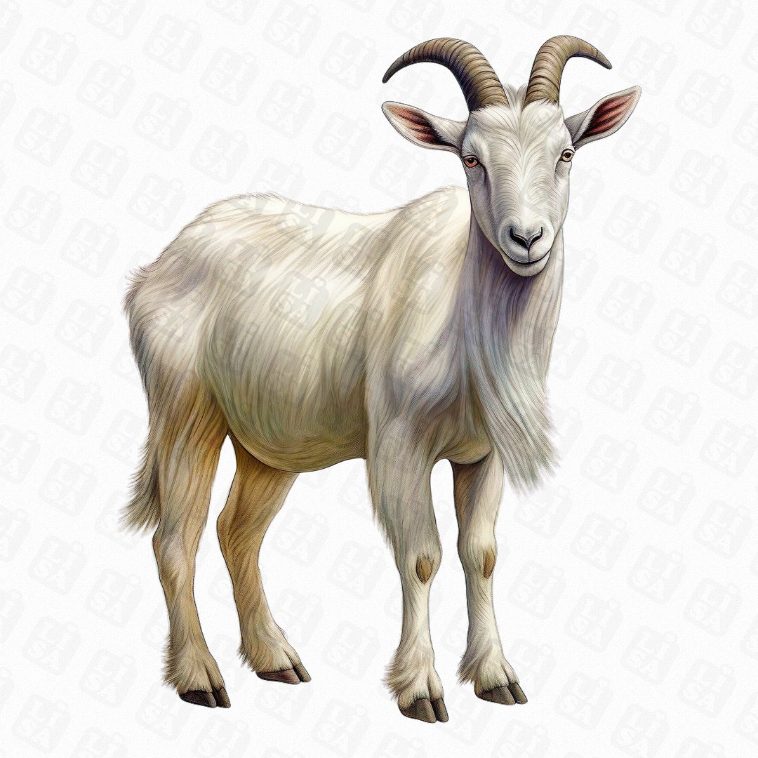 Real Goat Png - Farm Animal Png, Full Body, Farm Png, Goat Sublimation ...