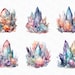 24 Watercolor Fantasy Magic Crystal Png Craft Making Clipart - Etsy