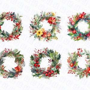 53 Watercolor Wreath Png Christmas Wreath Clipart Images With ...