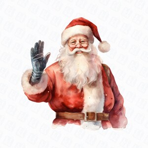 29 Watercolor Santa Claus Png Craft Making Clipart - Christmas Png ...