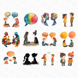 75 Turn and Talk Clipart, Speaker and Listener Clipart, Talking Clipart ...