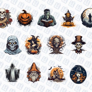 Spooky Halloween PNG Clipart Set - Perfect for Crafting and Digital ...