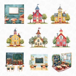 24 Classroom Clipart, School Classroom PNG, School Building, School ...