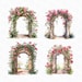 Watercolor Roses and Arch PNG, Beautiful Rose Clipart, Garden Arch ...
