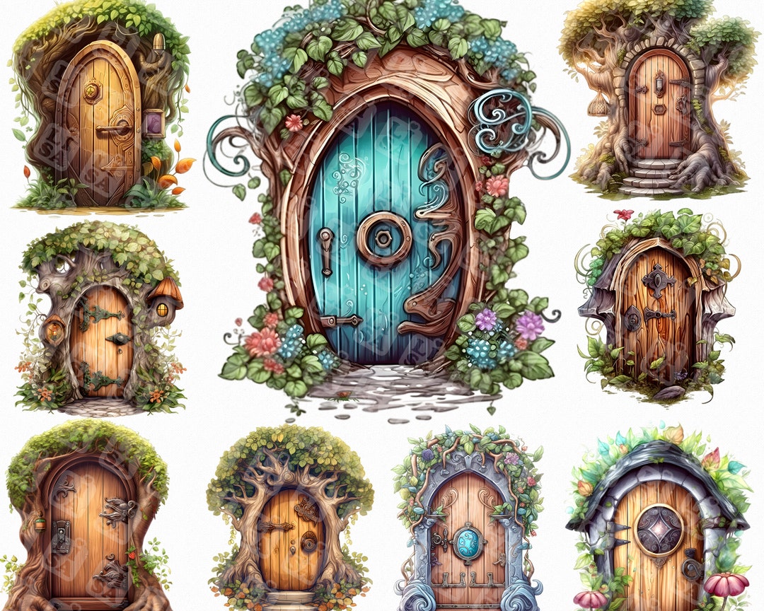 Fairy Door Graphic Png, Woodland Fairy Magical Clipart, Forest Door ...