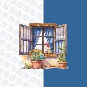 Watercolor Western Window Png - Western Clipart - Desert Window ...