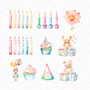 Pastel Birthday Png - Nursery Clipart - Party Clipart, First Birthday ...