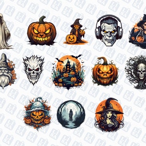 Spooky Halloween PNG Clipart Set - Perfect for Crafting and Digital ...