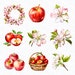 Watercolor Apple Garden Png Apple Clipart, Apple Invitation, Apple ...