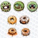 7 Halloween Donut Png Green and Orange Donut Clipart Bundle - Etsy