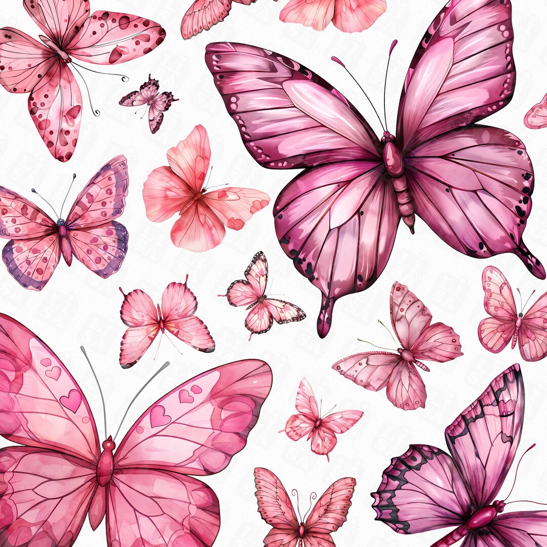 51 Pink Butterfly Png - Butterfly Clipart, Printable Butterfly Designs ...