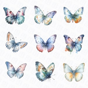 21 Pastel Butterfly Png - Watercolor Butterflies Clipart Graphics in ...