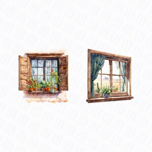 Watercolor Western Window Png - Western Clipart - Desert Window ...