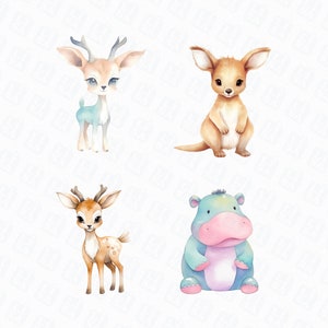 Baby Safari Animals Clipart Collection - Ideal for Jungle Birthdays ...