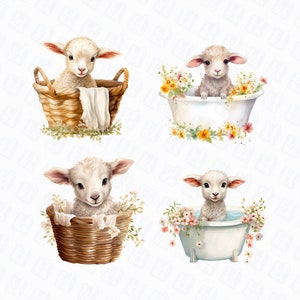 Cute Lamb Clipart Collection - Cute Sheep Clip Art - Farmhouse Images ...