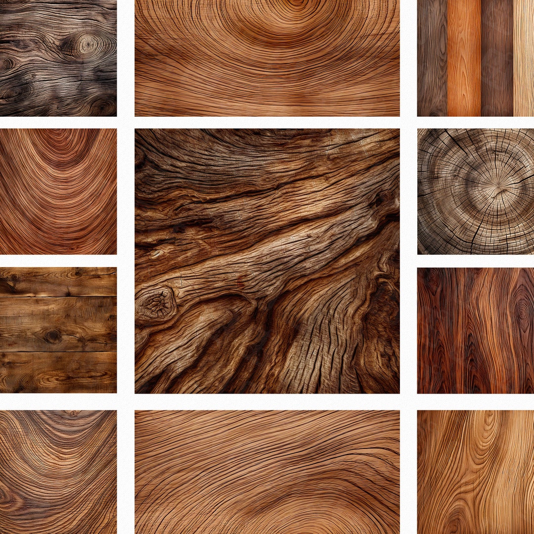 Wood Digital Paper - Square Digital Background, Wood Grain, Wood ...