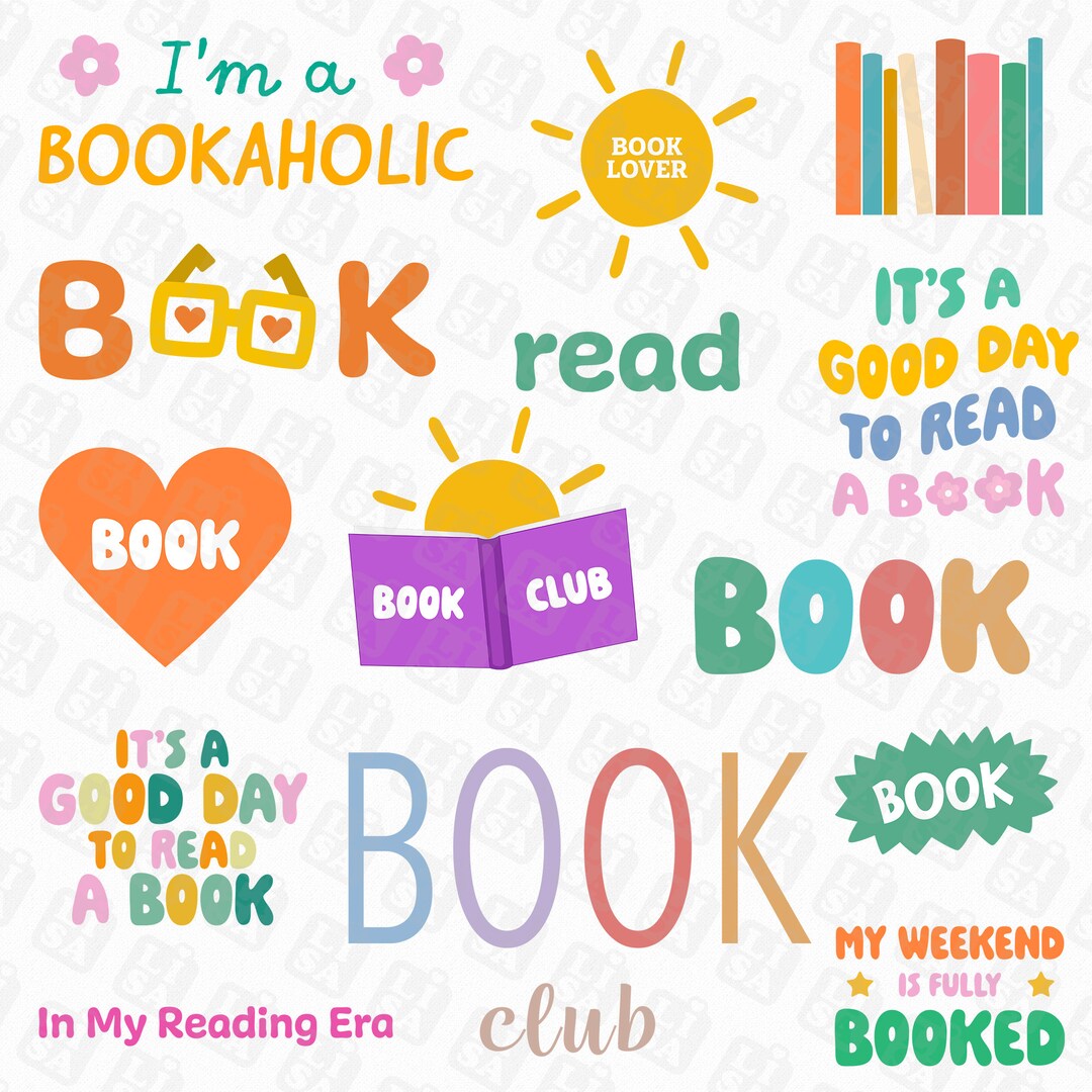 Reading PNG Bundle, Book Quotes, Librarian Png for Bookworms and ...