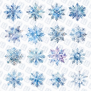 16 Winter Snowflake Png - Watercolor Snowflake Clipart With Transparent ...