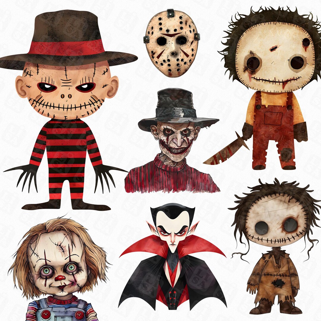 21 Horror Character Png - Halloween Png, Halloween Clipart, Scary ...