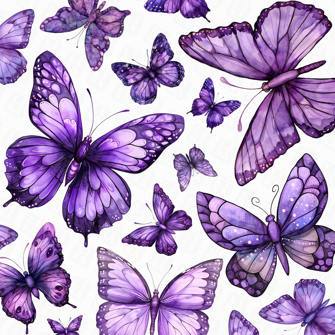 36 Purple Butterfly Png - Butterfly Clipart, Lilac Butterfly Designs ...