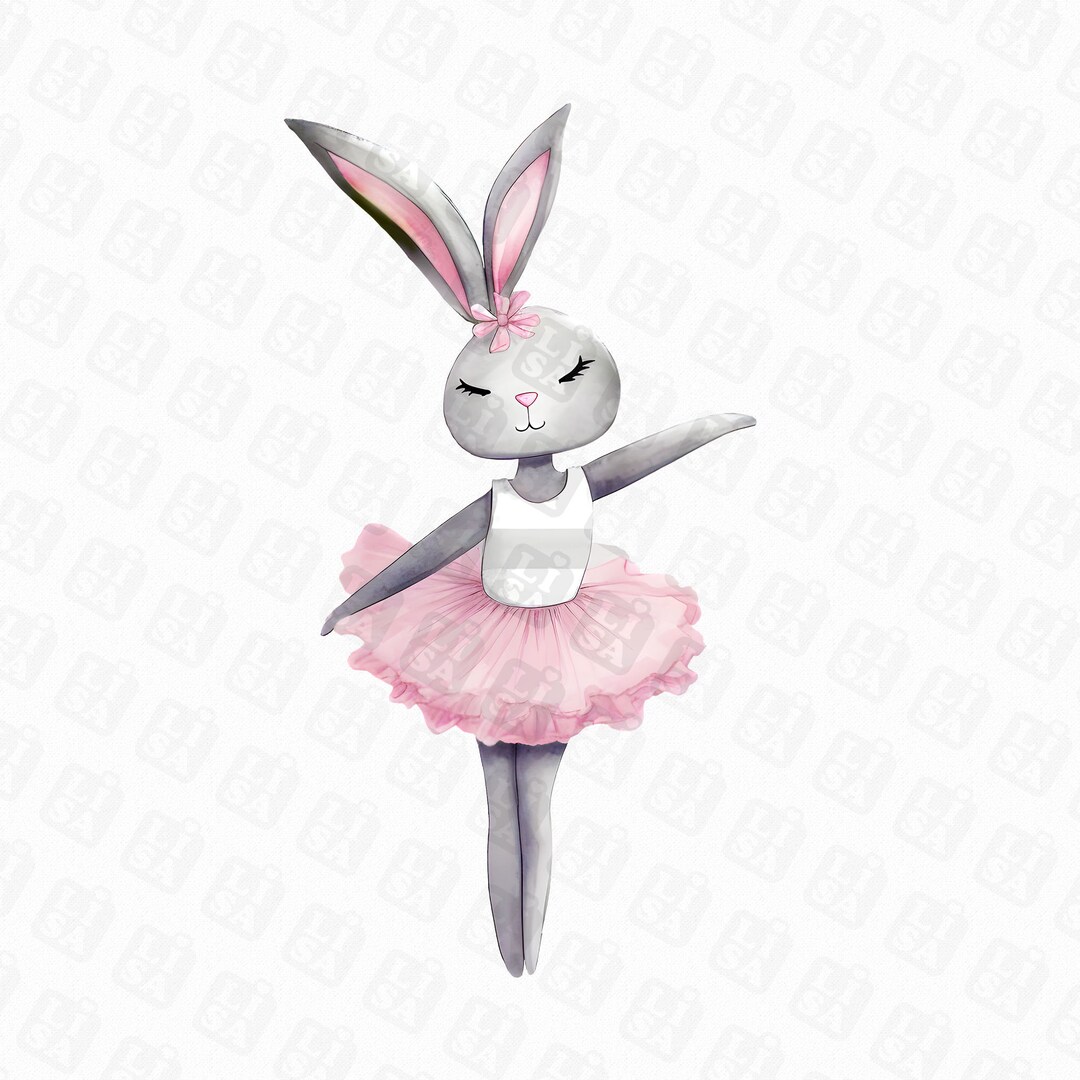Cute Bunny Ballerina Png Sublimation Clipart, Bunny Clipart, Princess ...