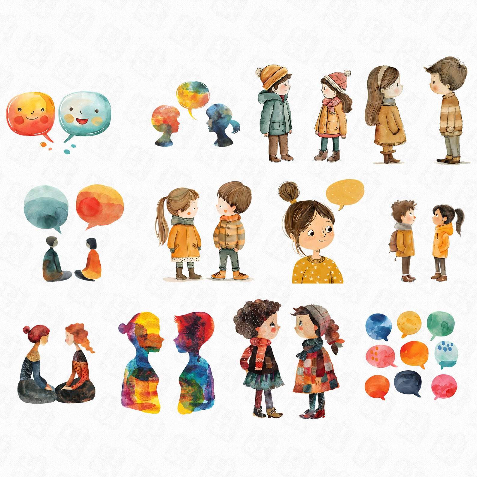 75 Turn and Talk Clipart, Speaker and Listener Clipart, Talking Clipart ...