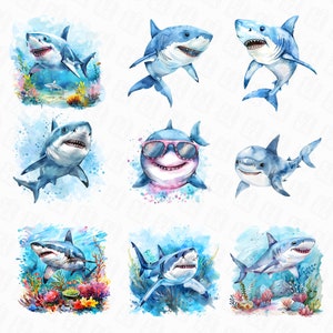 23 Watercolor Baby Shark Png - Digital Baby Shark Png, Baby Shark ...