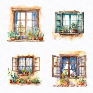Watercolor Western Window Png - Western Clipart - Desert Window ...