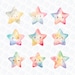 Watercolor Cute Star Png, Nursery Star, Pastel Stars, Cartoon Stars ...