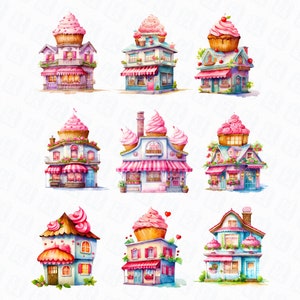 Watercolor Cupcake House Png - Sweet House Png, Cupcake Clip Art ...