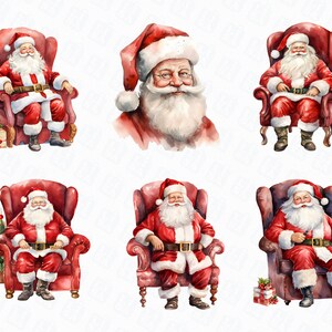 29 Watercolor Santa Claus Png Craft Making Clipart - Christmas Png ...