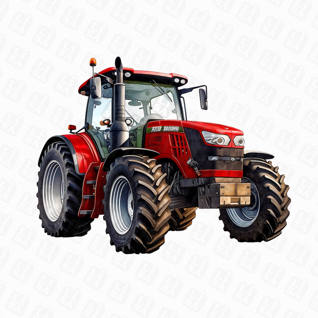 Red Tractor Sublimation Png - Tractor Png, Tractor Transfer, Tractor ...