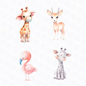 Baby Safari Animals Clipart Collection - Ideal for Jungle Birthdays ...