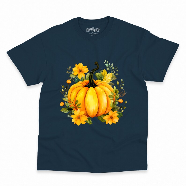 Watercolor Floral Pumpkin Png Cute Boho Pumpkin Fall - Etsy