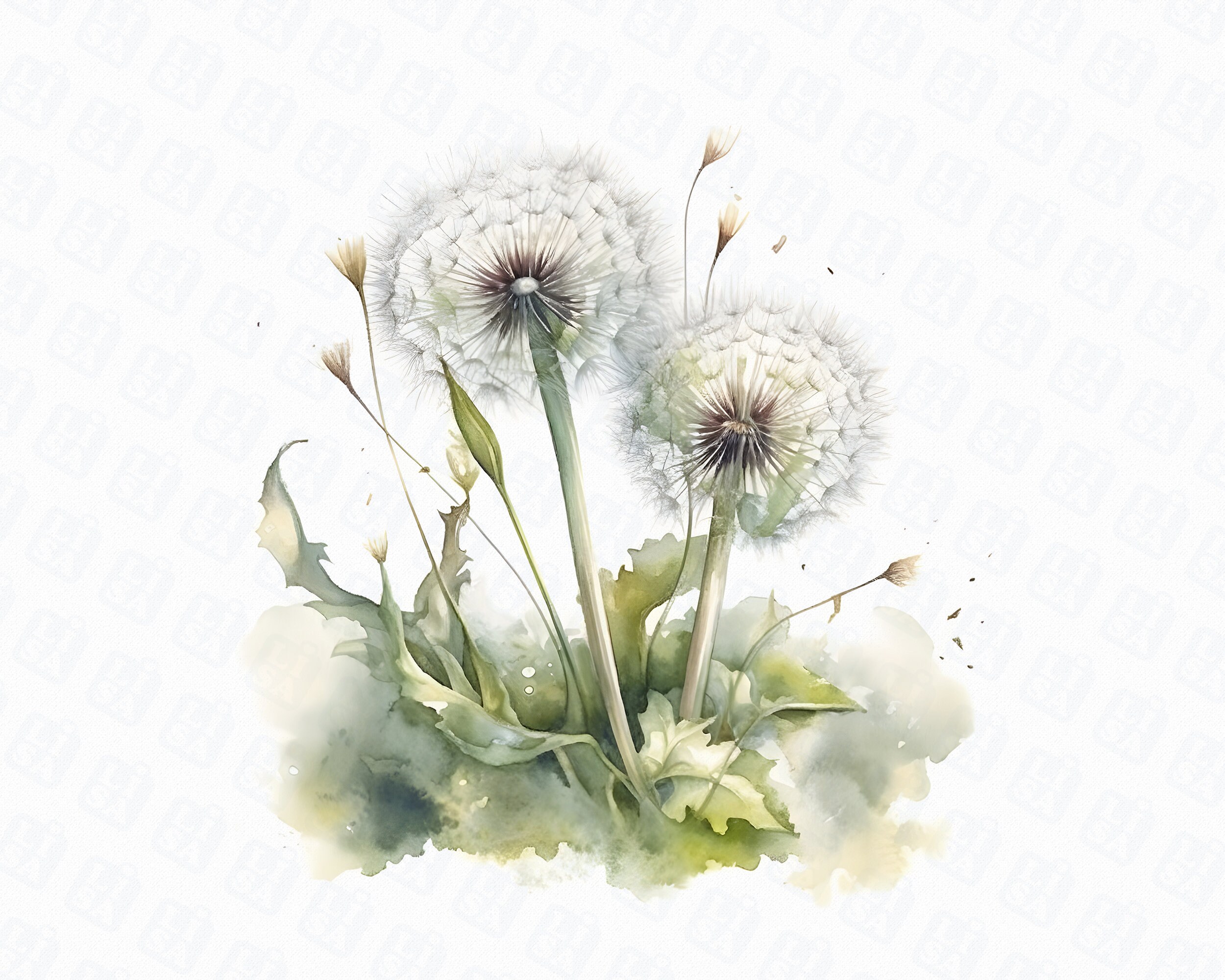 18 Watercolor Dandelion Clipart Spring Wildflowers Images - Etsy