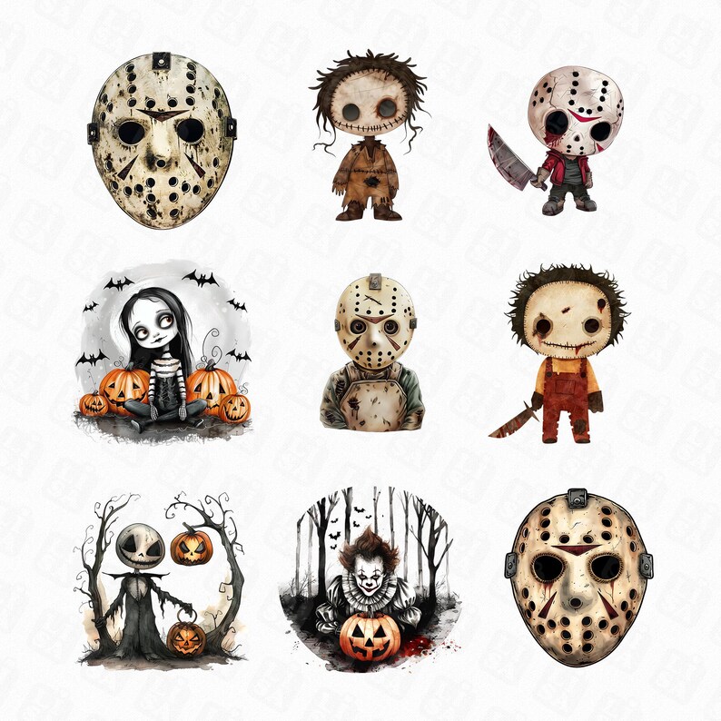 21 Horror Character Png - Halloween Png, Halloween Clipart, Scary ...